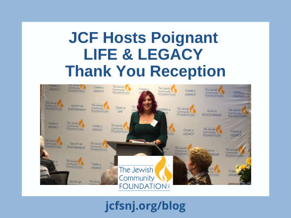JCF Hosts Poignant LIFE & LEGACY Thank You Reception | Jewish Community ...