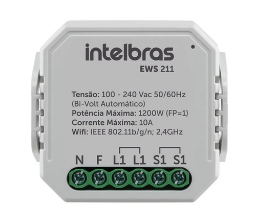 Módulo interruptor/tomada inteligente - Intelbrás EWS 211 | Grupo Vírtua
