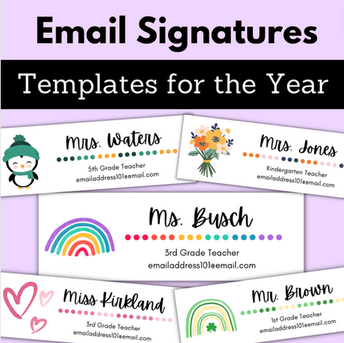 Email Signature Templates Year Long Tech Entirely Editable Holiday ...