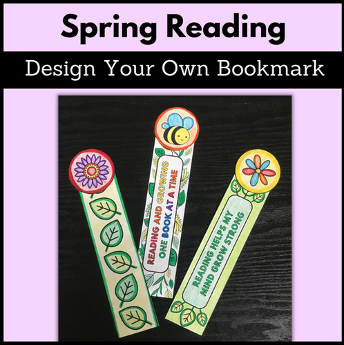 Spring April Design Your Own Bookmark for Reading and Tracking | MBB ...