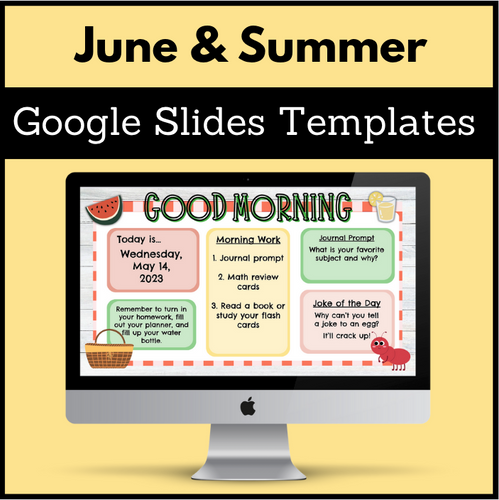 June Summer Picnic Colorful Google Slides Templates Centers Morning ...
