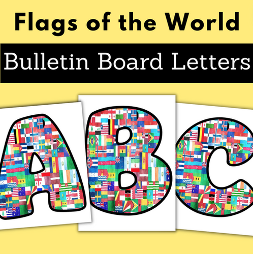Flags of Countries Around the World Bulletin Board Door Decor Printable ...