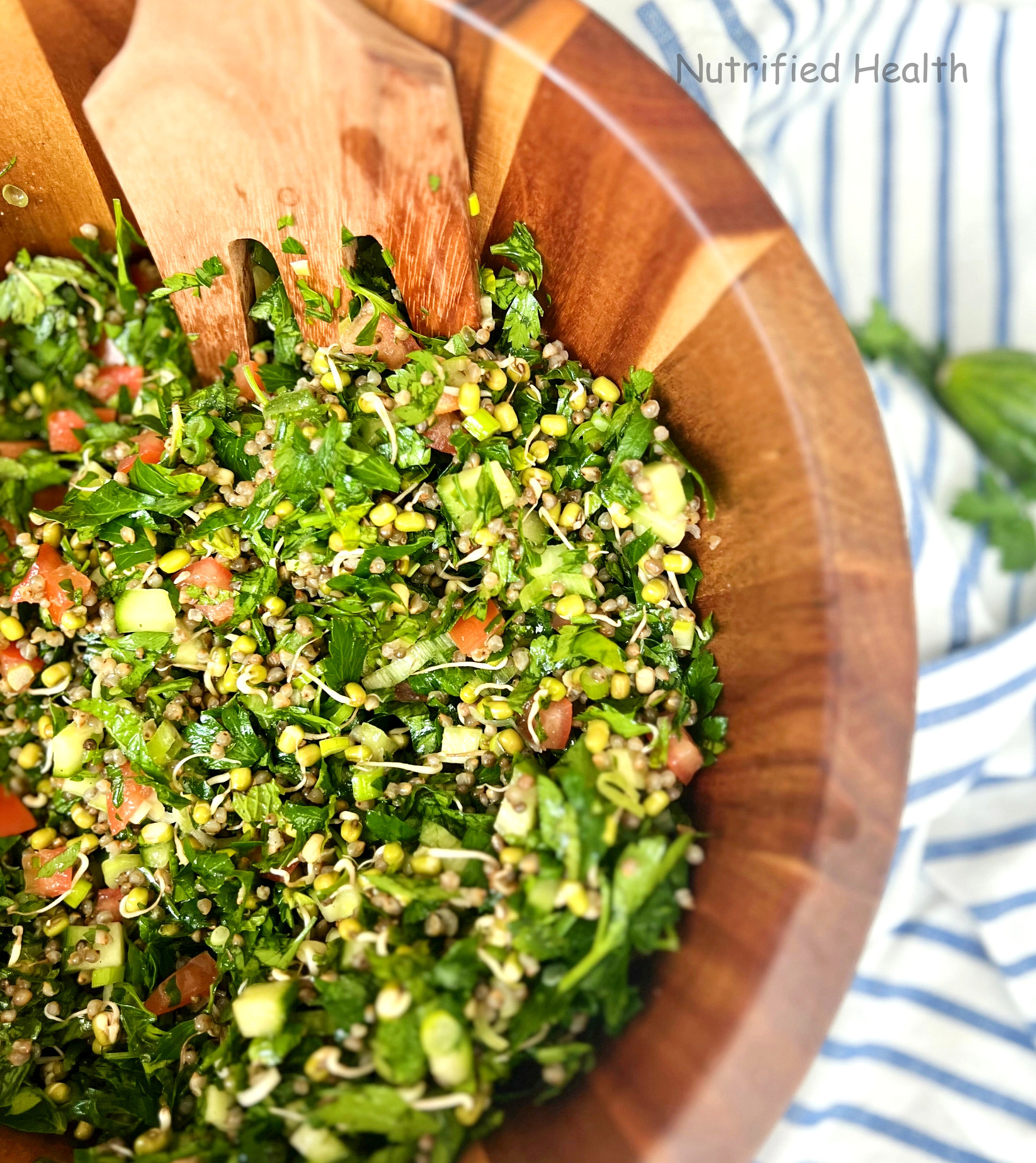 High-Protein Bajra–Mung Tabbouleh