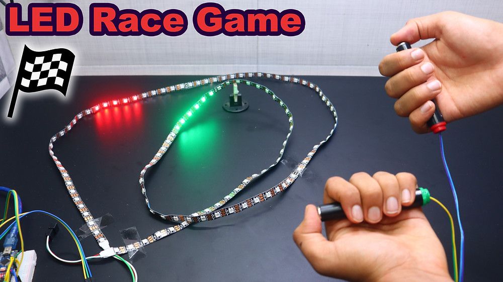 Arduino LED Strip Racing Game WS2812b Arduino LED Strip Racing Game WS2812b