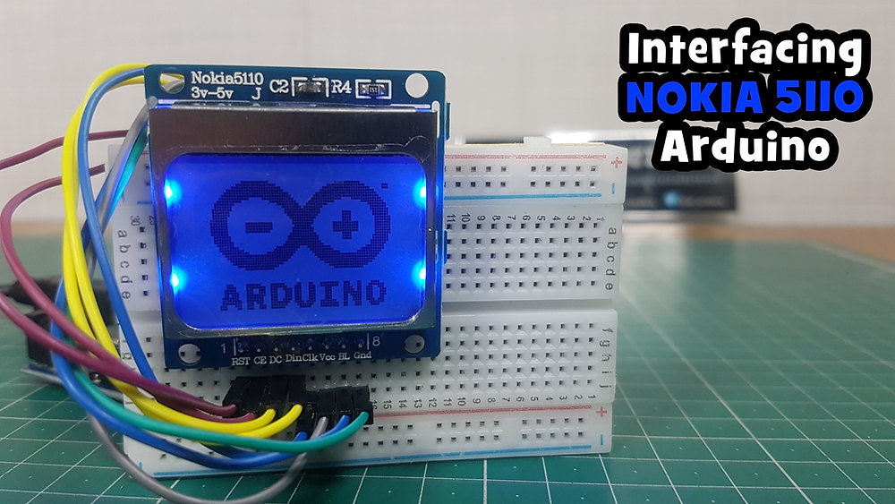 Arduino Nokia 5110 Lcd Interfacing