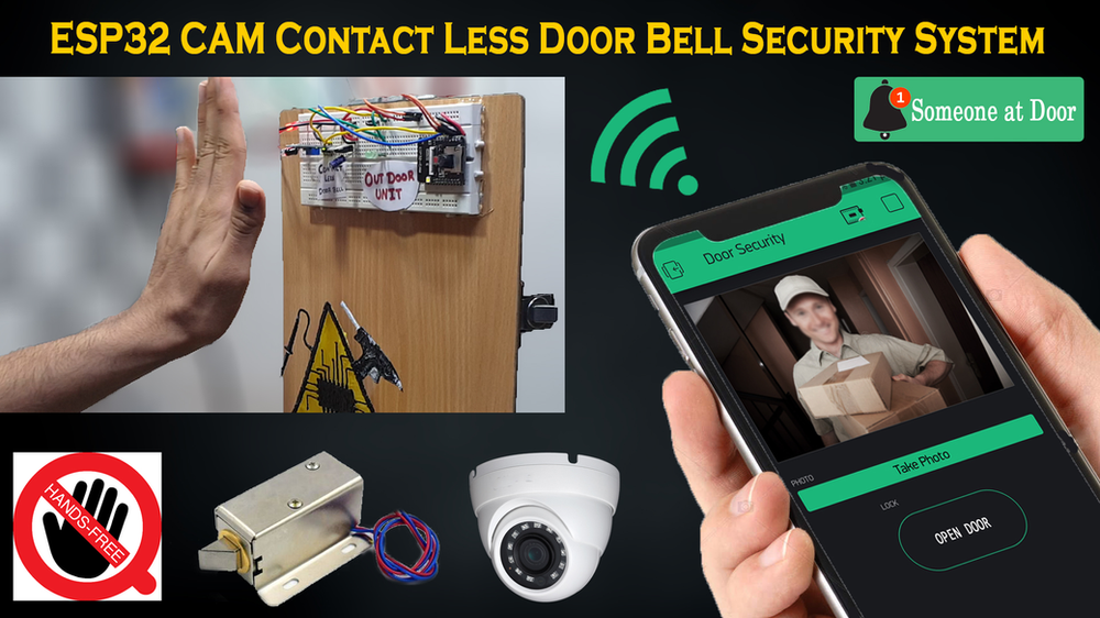 ESP32 CAM Contact Less Door Bell Security System