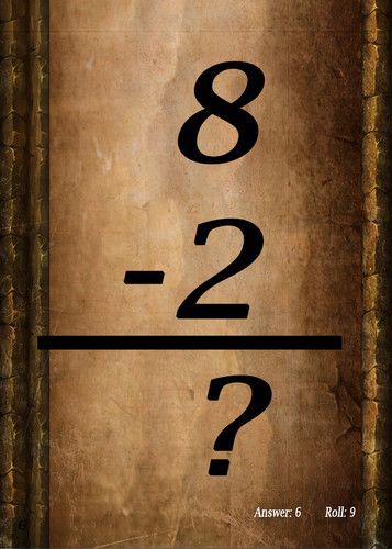 Totally Medieval Math Dice - Subtraction | historicalconquest