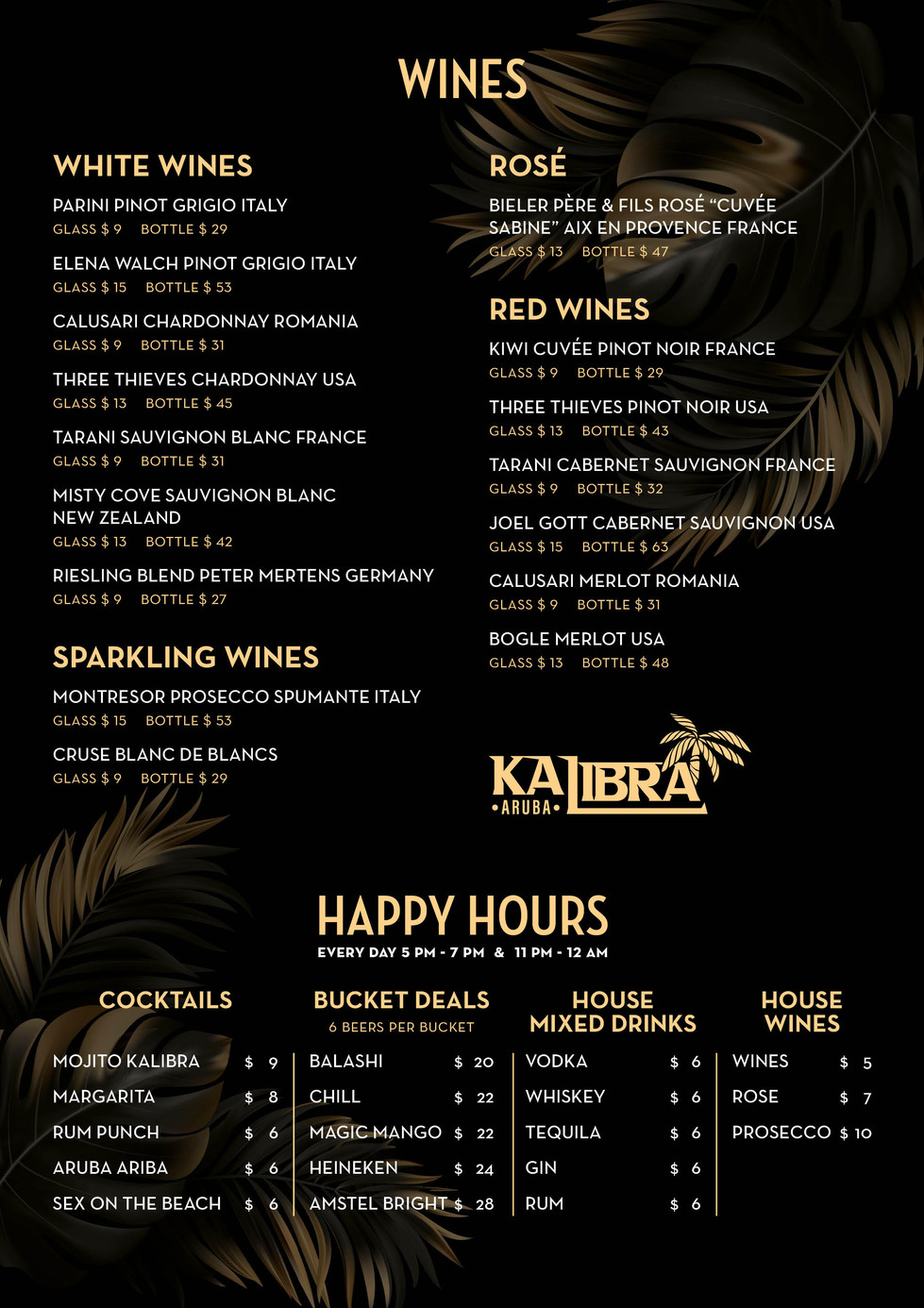 MENU | Kalibra-Bar