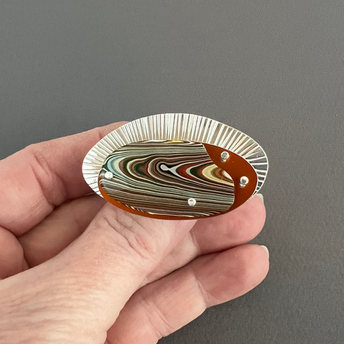 Fordite Layered Ring A Day 2025 13/365 Unbroken | smaddockdesigns