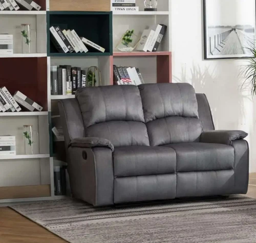 Quest Grey Fabric Manual Reclining 2 Seater Sofa Bedssofasbedding