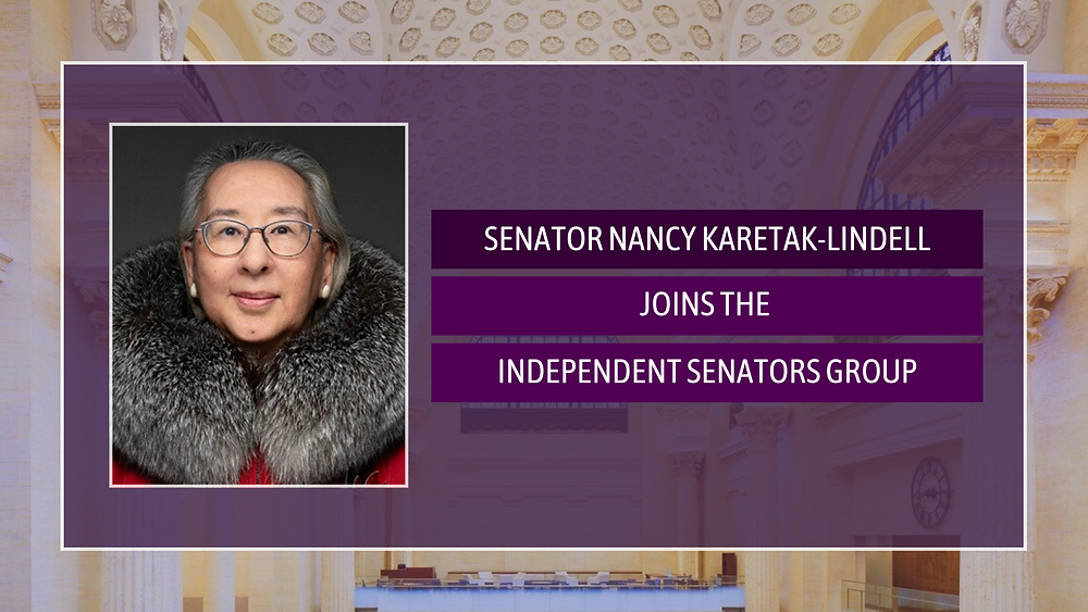 Senator Nancy Karetak-Lindell Joins the Independent Senators Group