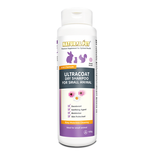 Natural Pet Ultracoat Dry Shampoo For Small Animal | Natural Pet