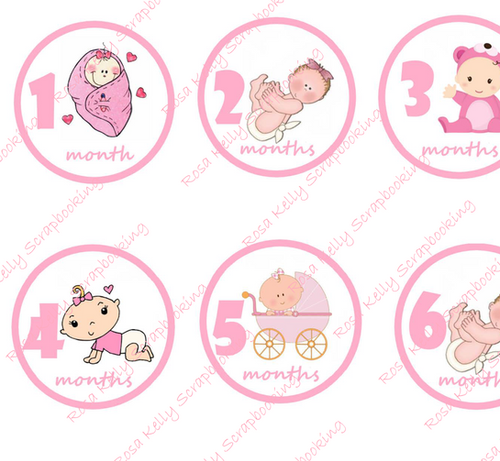 Baby Girl Month Tags | Mysite