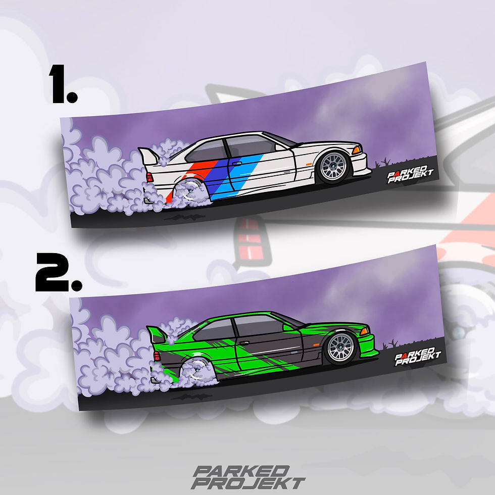E36 Burnout Sticker | Parked Projekt