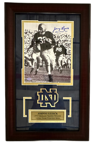 Notre Dame - Johnny Lujack 1947 Heisman Trophy Winner Autographed ...