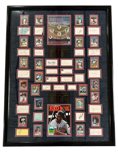 Boston Red Sox - 1975/1986 ALCS Collage with multiple Autographed Cuts ...