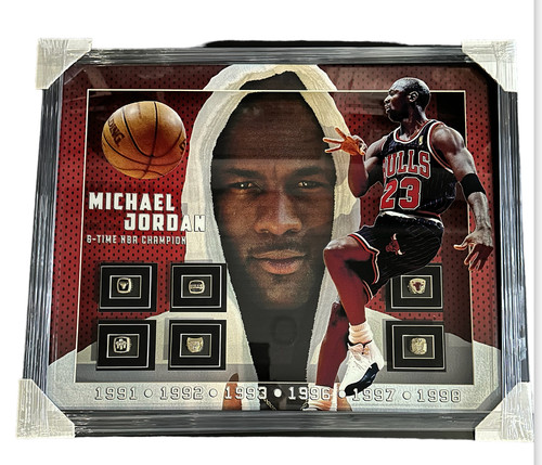 Michael Jordan 6 Time NBA Champion with Replica Rings | Gallery at 759 Main
