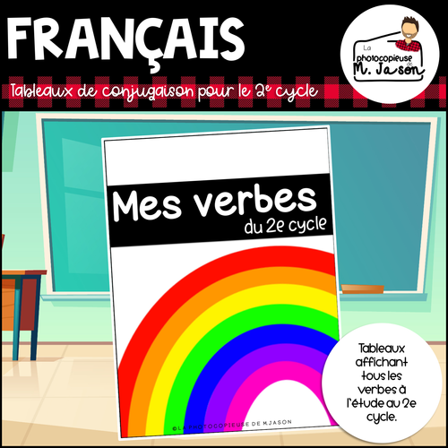 Français: Tableaux conjugaison // 2e cycle | Photocopieuse Jason