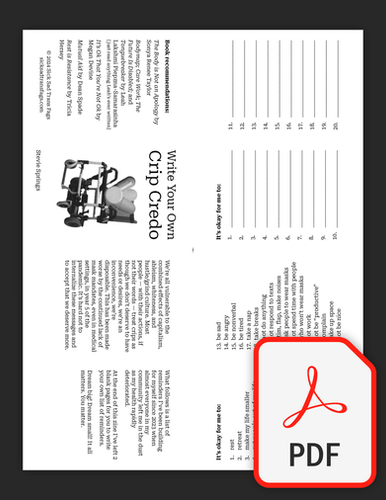Write Your Own Crip Credo (Printable Zine) | The TNET Store