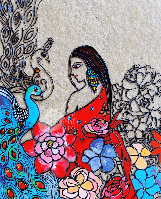 Glass Painting classes for adults Online Offline Kavi Art Studio Hyderabad