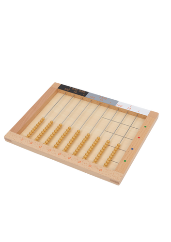 חשבונית חרוזים שטוחה Flat Bead Frame | Gecko Montessori IL