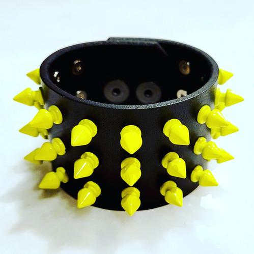 Triple Spiked Leather Cuff | DanMigaDesigns