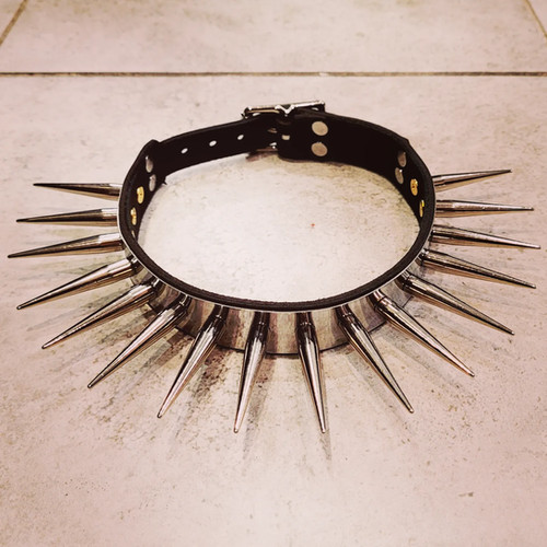 Silver/Brass Spiked Plated Collar | DanMigaDesigns