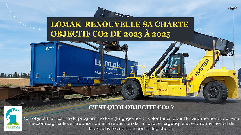 LOMAK renouvelle sa charte objectif co2 de 2023-2025