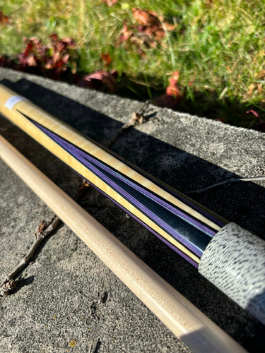 Model CG7, 5 point pool stick w/ triple purple veneers by Giuli Custom ...