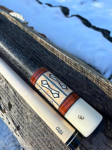 Sharp Pointed Carl Giuli Custom Cue with Boxes , 3/8 x 10 pin | Giuli Custom Cues