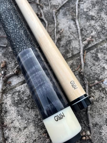 Grey Stained Curly Maple Giuli Custom Pool Cue Model CG1G | Giuli ...
