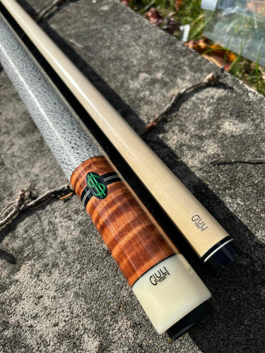 Giuli Custom Pool Cue: Model CG112- 4 points w/ green dollar sign ...