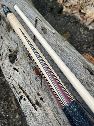 5 point Purple Heart Cue By Carl Giuli Custompool Cues | Giuli Custom Cues