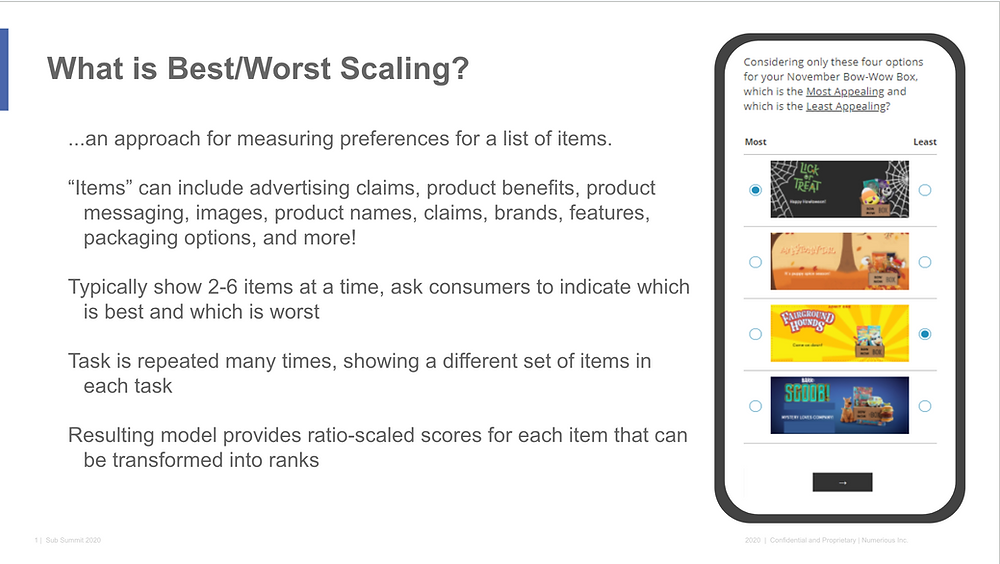 Using Best/Worst scaling to understand your customer