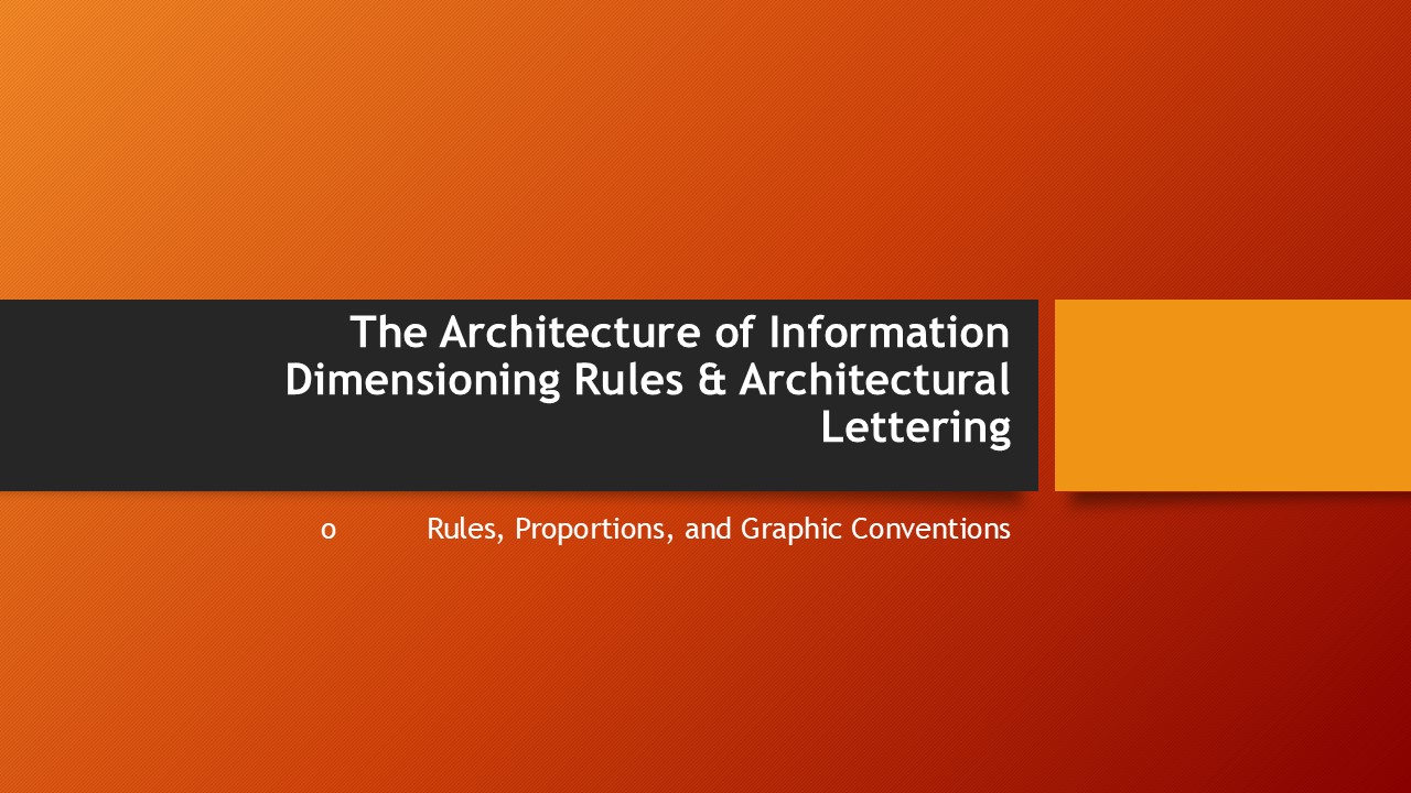 Mastering Dimensioning Rules for Architectural Lettering and Graphical ...
