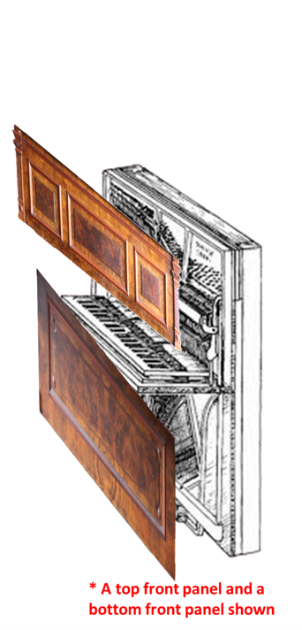 Piano VENEERED FRONT PANELS (Simple) | Pianos Recycled