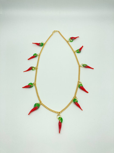 Glass Chilli Charm Necklace | Shop