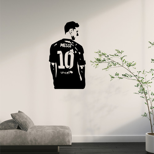 Vinil silueta Messi de espaldas | Wonder Walls