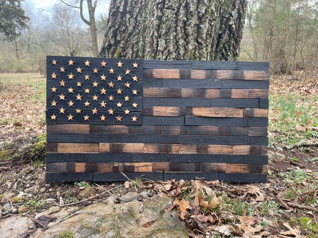 Bourbon Barrel Stave Flag