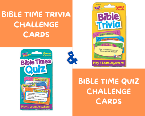 Bible Time Trivia Challenge and Quiz Cards - Set of 2 | Bible Time