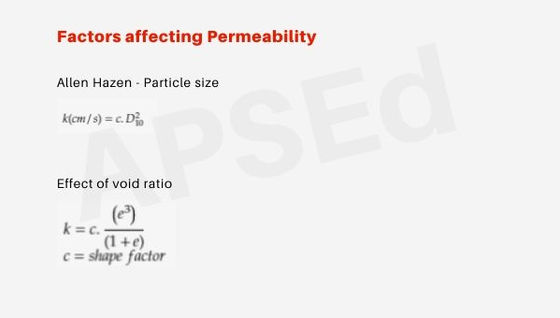 soil permeability formula