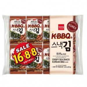 WANG KBBQ Seasoned Seaweed Snack 16x0.14 oz | kfoodsonline
