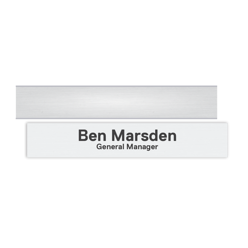 Large Door Sign Slider - White/Black Text | Badgelink NameBadges
