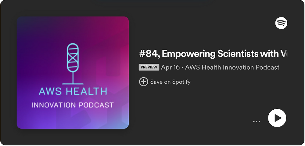 LabVoice Featured on AWS Health Innovation Podcast