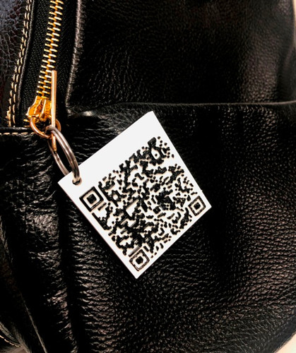 QR Code Μπρελόκ | Hand Made Αξεσουάρ Κλειδιών και Τσάντας | 4x4 εκ | 3D ...