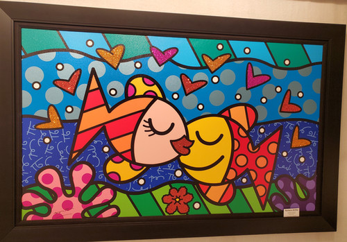 Romero Britto- Kissing Fish | Carlton Fine Arts