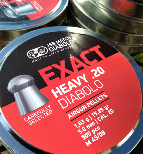 JSB Exact Heavy 20 cal Airgun pellets | Mooredges