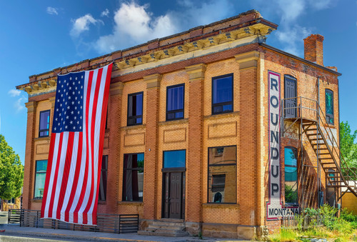 First Bank Building-Roundup MT on July 4th | Peter-Herzog