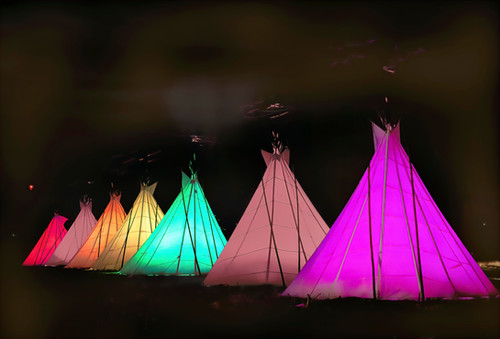 Tipis at Night | Peter-Herzog