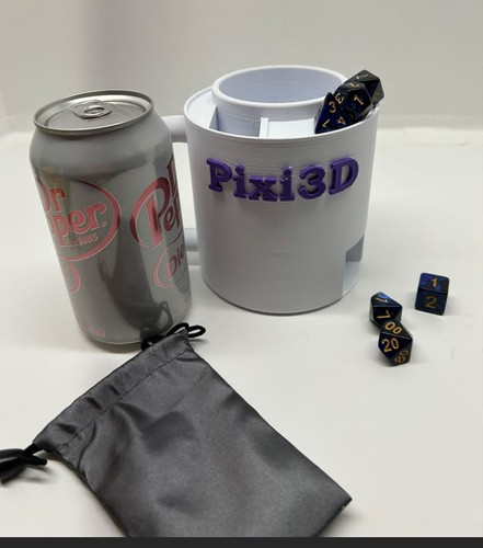 Koosie - Dice Roller - 3D Printed with your Name (12 Letters) | Pixi3D LLC